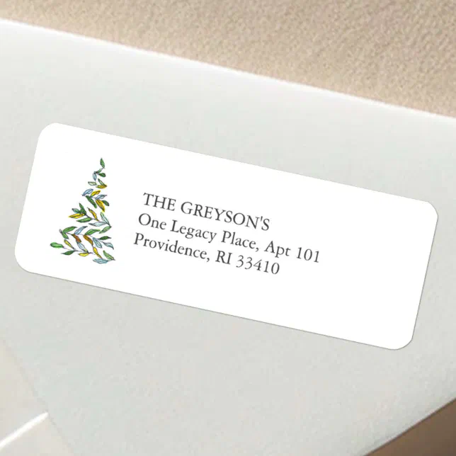 Christmas Tree Return Address Labels | Zazzle