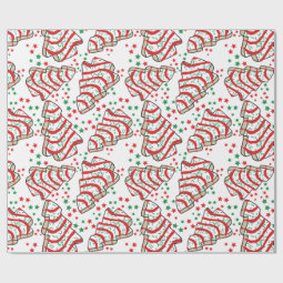 Christmas Tree Snack Cake Wrapping Paper | Zazzle