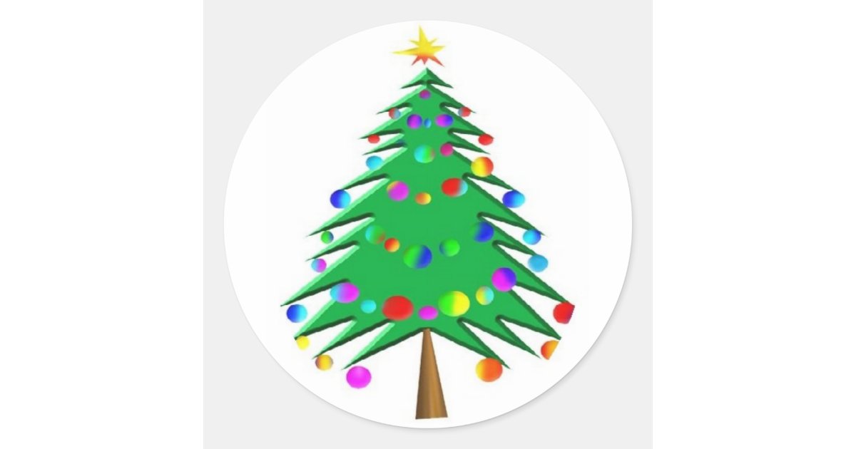 christmas tree sticker | Zazzle