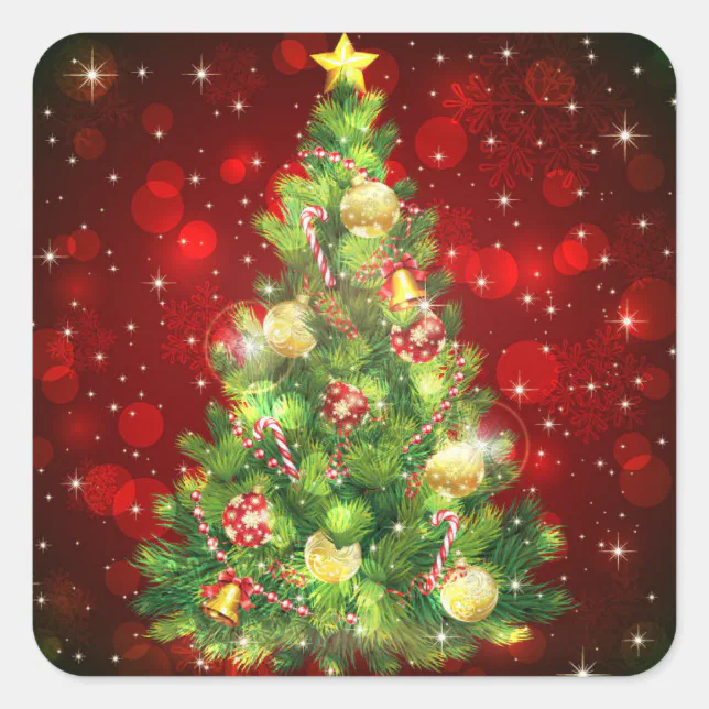 Christmas Tree Stickers | Zazzle