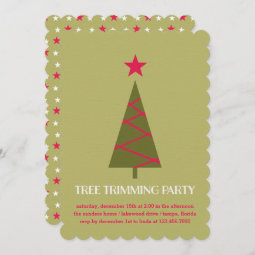 Christmas Tree Trimming Party Invitation | Zazzle