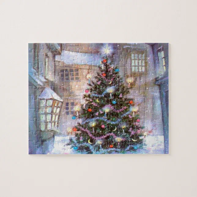 Christmas Tree Vintage Jigsaw Puzzle | Zazzle