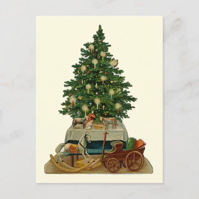 "Christmas Tree" Vintage Postcard | Zazzle