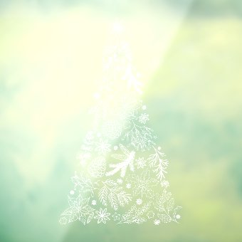 Christmas Tree window decals vinyl window cling | Zazzle