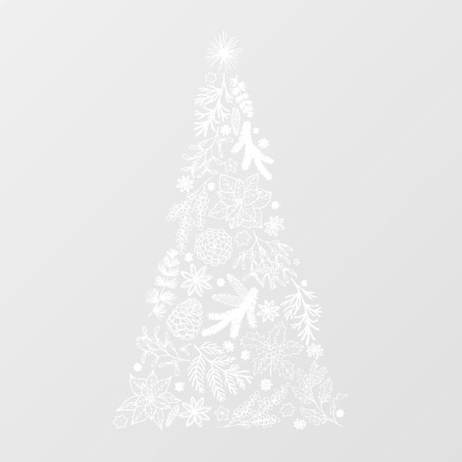 Christmas Tree window decals vinyl window cling | Zazzle