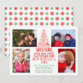 Christmas Tree Winter Snowflakes Poem Family Photo Holiday Card | Zazzle