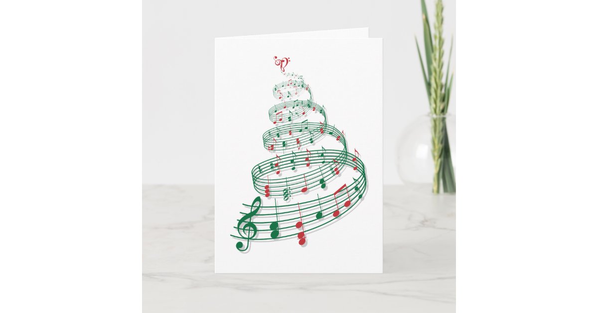 Christmas tree with music notes | Zazzle