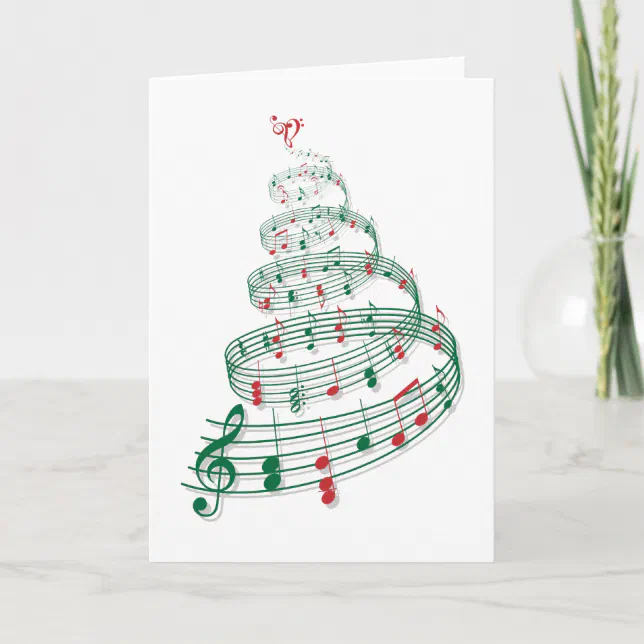 Christmas tree with music notes | Zazzle