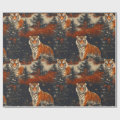 Christmas Trees & Tigers pattern Wrapping Paper | Zazzle