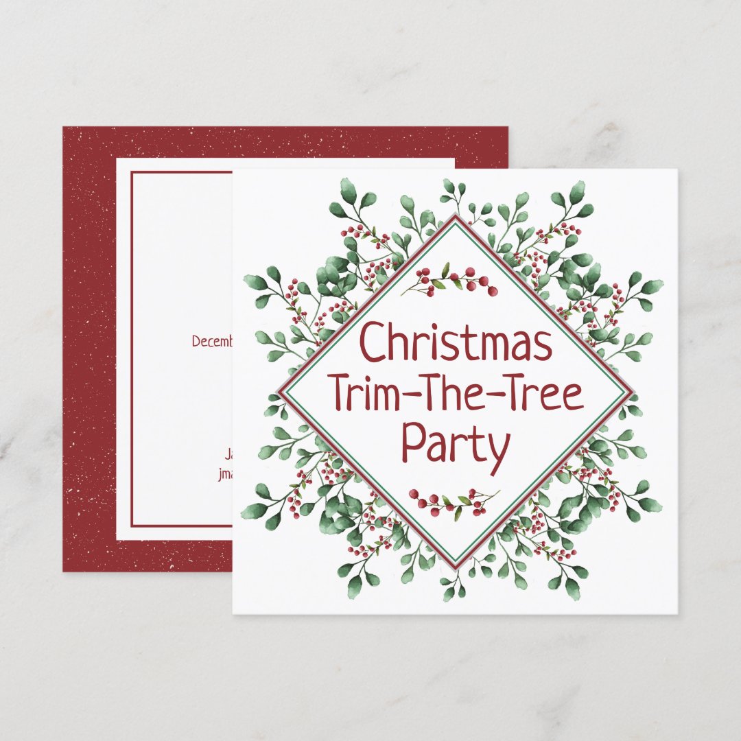 Christmas Trim-The-Tree - Party - Invitation | Zazzle