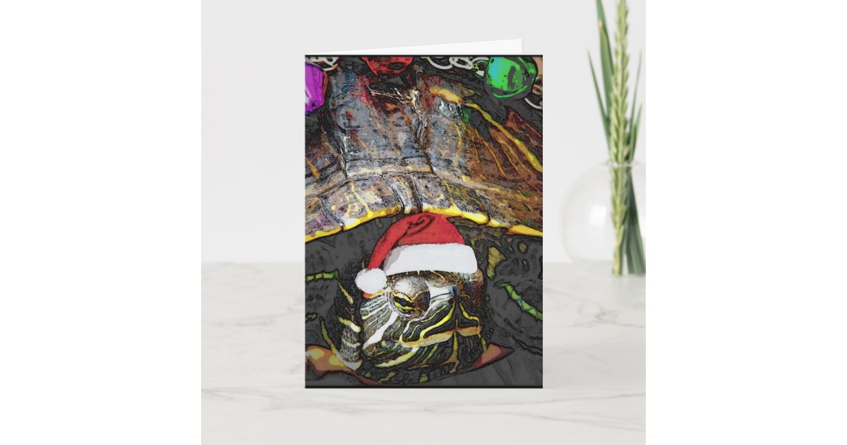 Christmas Turtle Greeting Card | Zazzle