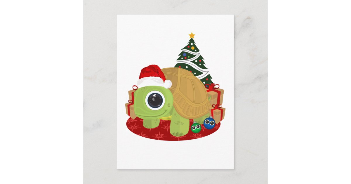 Christmas - Turtle Holiday Postcard | Zazzle