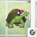 Christmas Turtle Window Cling | Zazzle