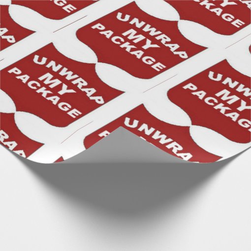 Christmas unwrap my package xmas wrapping paper | Zazzle