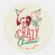 Christmas Vacation Crazy About Christmas Classic Round Sticker | Zazzle