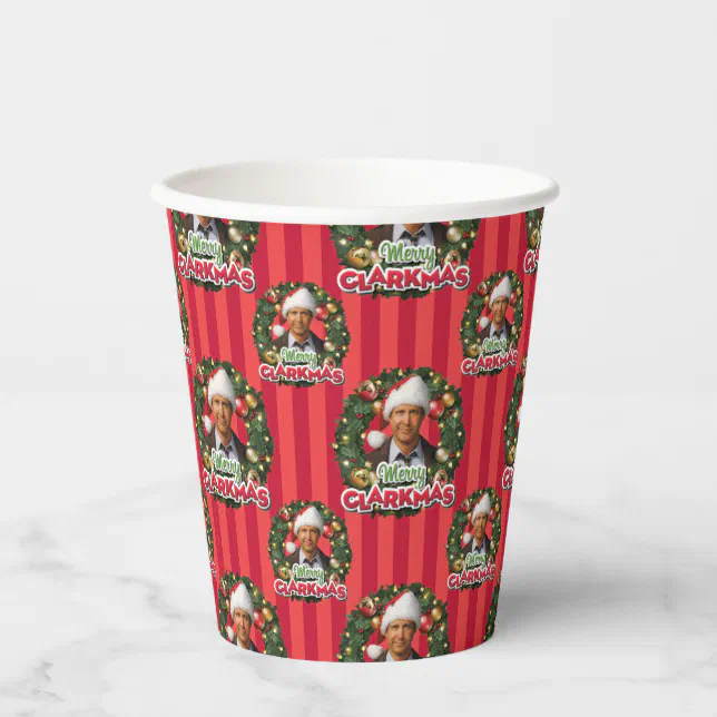Christmas Vacation | Merry Clarkmas Pattern Paper Cups | Zazzle