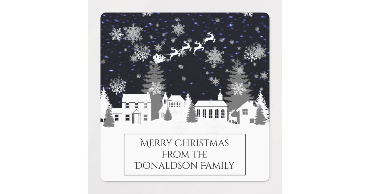 Christmas Village Baking Labels | Zazzle