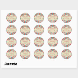 Christmas, Vintage Style, Custom Classic Round Sticker | Zazzle