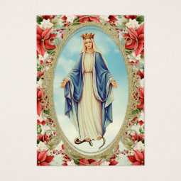 Christmas Virgin Mary Memorare Prayer Poinsettia | Zazzle