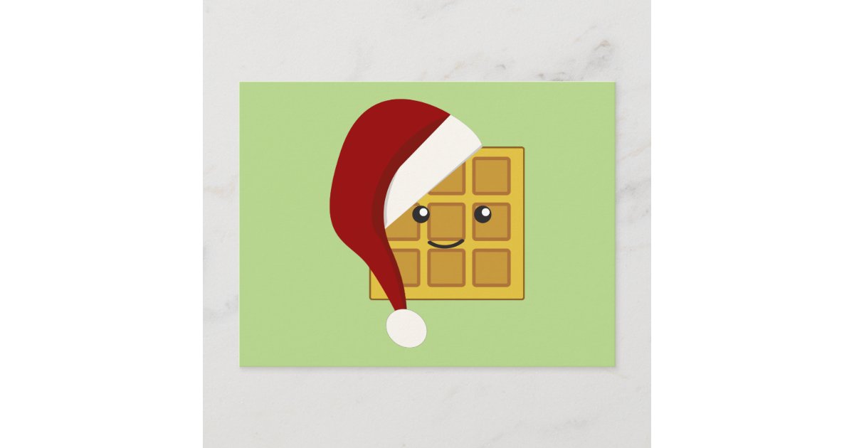 Christmas Waffle Holiday Postcard | Zazzle