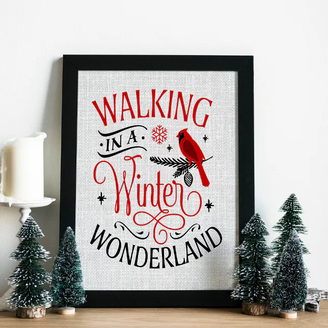 Christmas Walking in a Winter Wonderland Poster | Zazzle