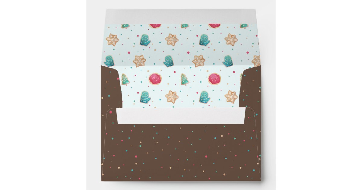Christmas Watercolor Cookies Pattern Chocolate Envelope | Zazzle