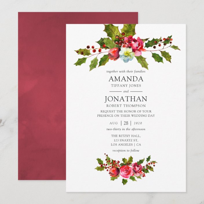 Christmas Wedding Invitation | Zazzle.com