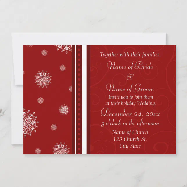 Christmas Wedding Invitation Cards | Zazzle