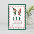 Christmas What the Elf Gender Reveal Invitation | Zazzle