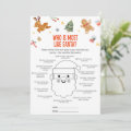 Christmas Who is Most Like Santa Game Holiday Card | Zazzle