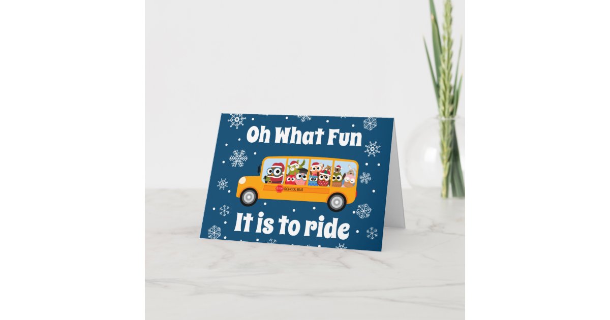 Christmas Winter Bus Driver Aide Thank You | Zazzle