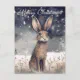 Christmas Winter Hare Holiday Postcard | Zazzle