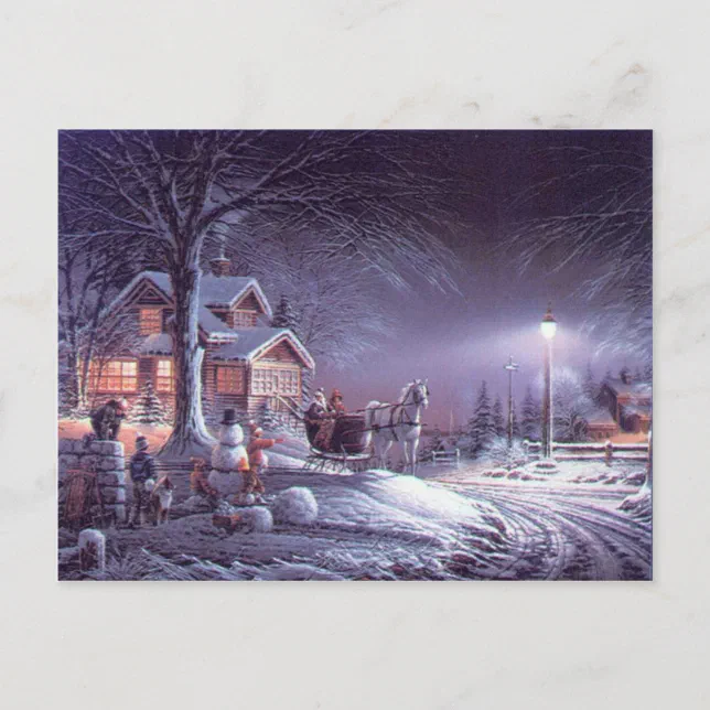 Christmas Winter Magic Holiday Postcard | Zazzle