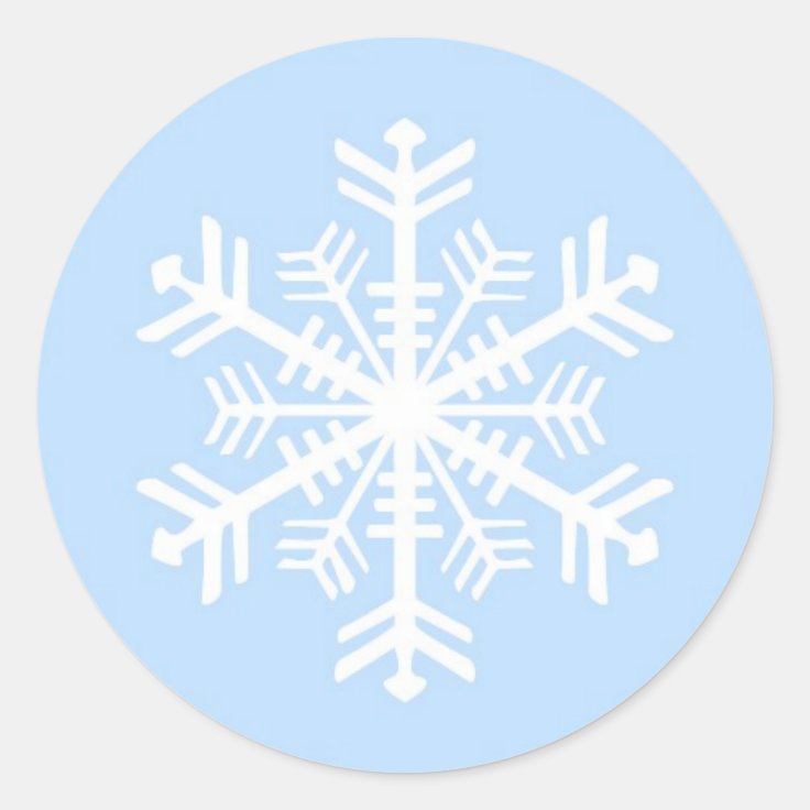 Christmas Winter Snowflake sticker | Zazzle