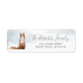 Christmas Winter Woodland Scene Fox Label | Zazzle