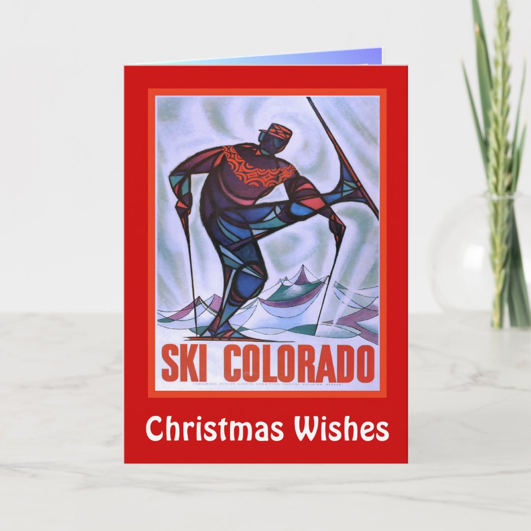Christmas Wishes, Ski colorado Holiday Card | Zazzle