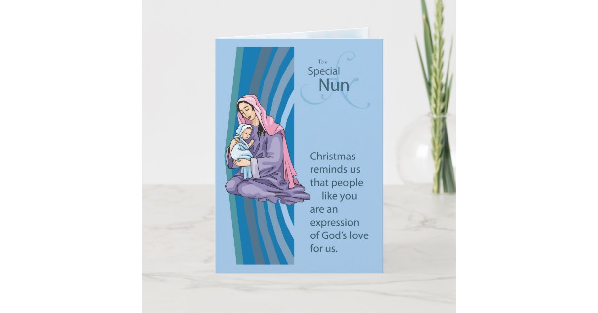 Christmas Wishes to Nun Holiday Card | Zazzle.com