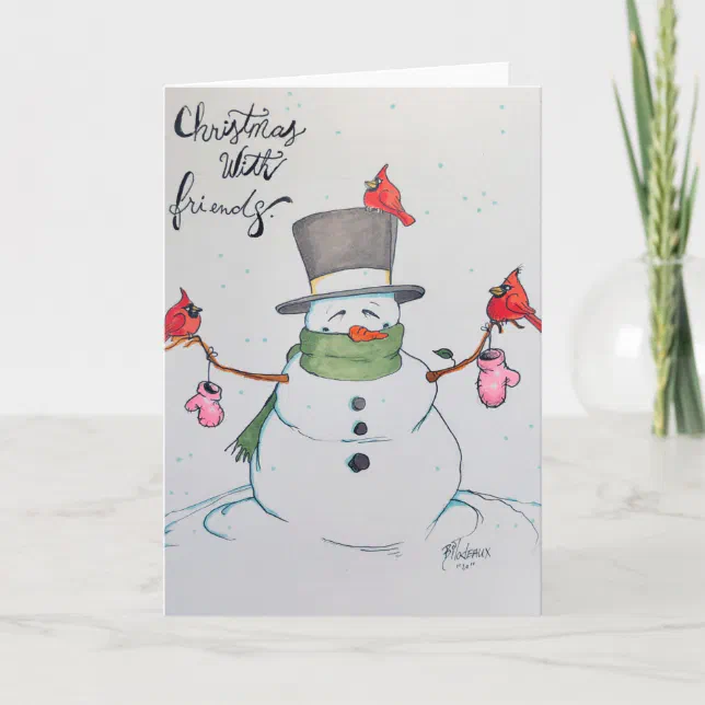 Christmas with friends card | Zazzle