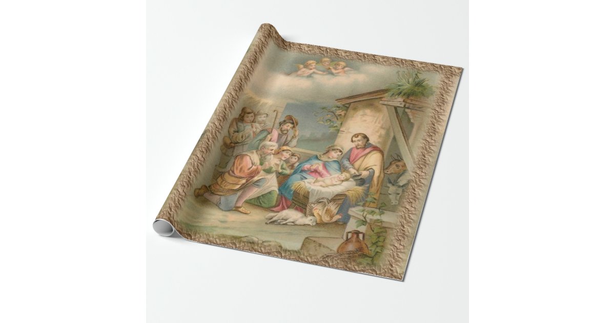 Christmas Wrapping Paper Jesus | Zazzle