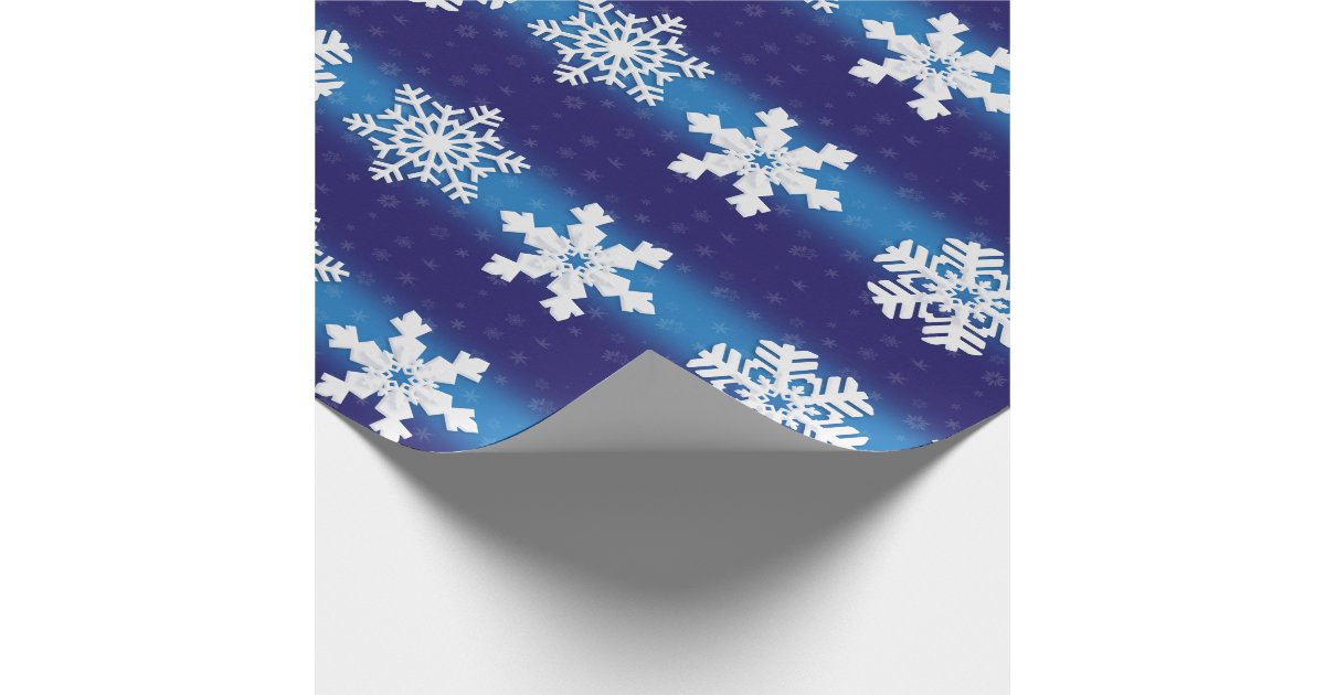Christmas Wrapping Paper with Christmas Snowflakes | Zazzle