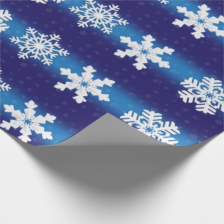 Christmas Wrapping Paper with Christmas Snowflakes | Zazzle