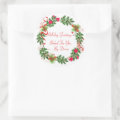 Christmas Wreath Labels | Zazzle