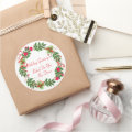 Christmas Wreath Labels | Zazzle
