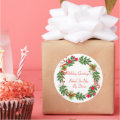 Christmas Wreath Labels | Zazzle