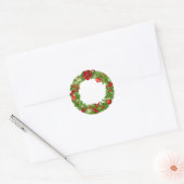 Christmas Wreath Sticker | Zazzle