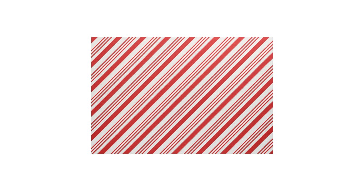 Christmas Xmas Candy Cane Stripes Retro Pattern Fabric | Zazzle