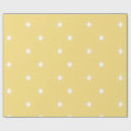 Christmas yellow and white with stars wrapping paper | Zazzle