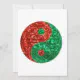 christmas yin yang holiday card | Zazzle