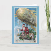 Christmas zeppelin blimp greeting card | Zazzle