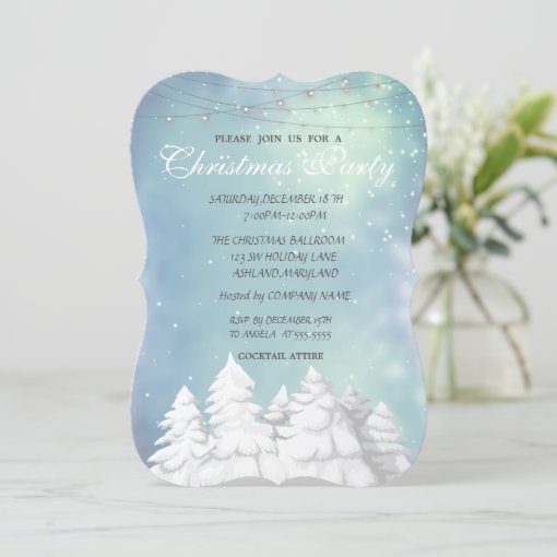 ChristmasTree, Corporate Christmas Party Invitation | Zazzle